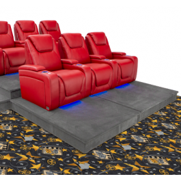 SoundRight 7” Gray Home Theater Riser Platform | 4Seating